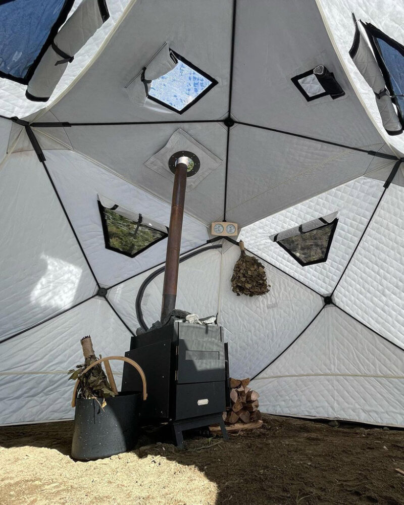 iam sauna's portable sauna tent can be set up in just 60 seconds