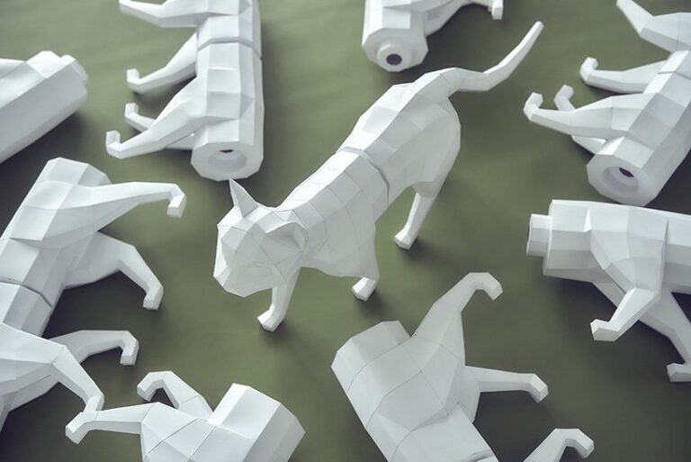 INDIE CAT is a paper sculpture that can reach up to 100 meters