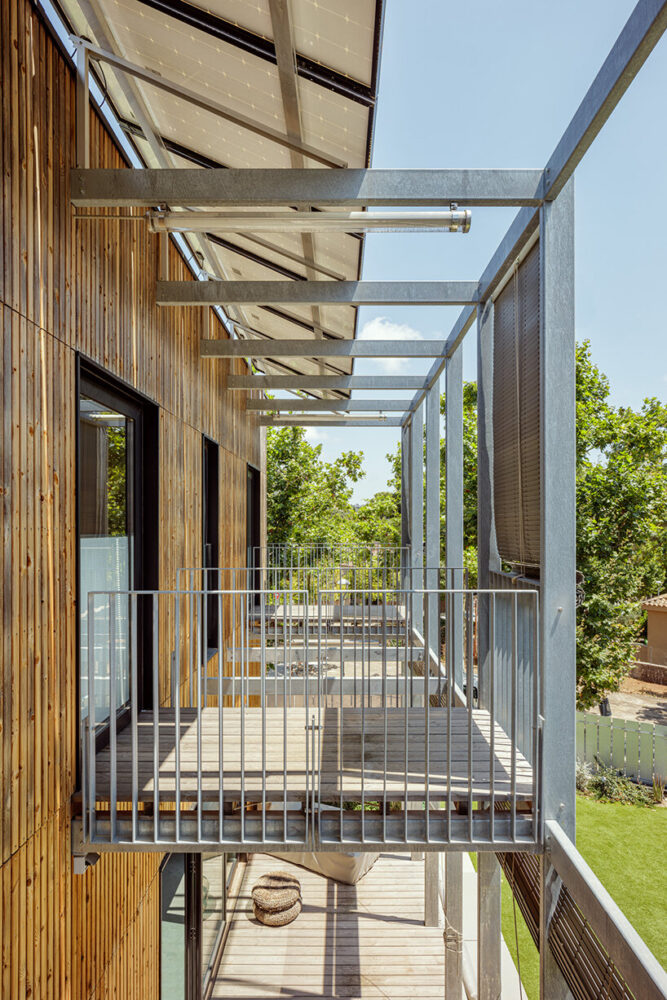 near barcelona, SUMO architects wraps 'BE house' with operable shading