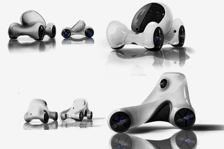 the future is buzzing with apple's self-driven, 360-degree rotatable car