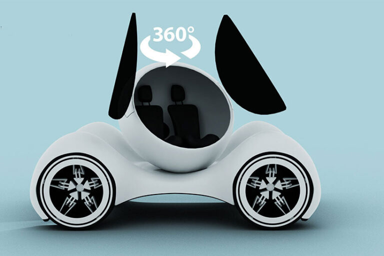 the future is buzzing with apple's self-driven, 360-degree rotatable car