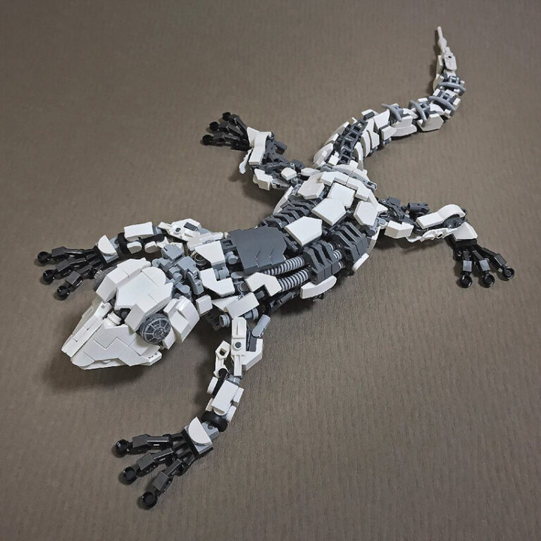 intricate LEGO sculptures by mitsuru nikaido reimagine animals as mecha ...