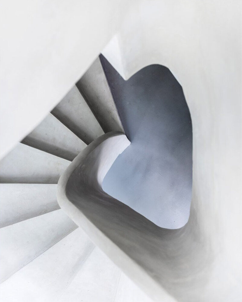 avignon architecte builds 'twist' house with sculptural staircase in ...