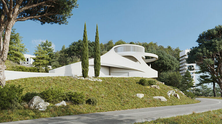 niko architect's membrane house in russia is informed by natural motifs