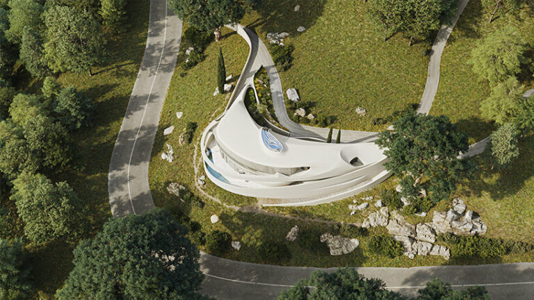 niko architect's membrane house in russia is informed by natural motifs