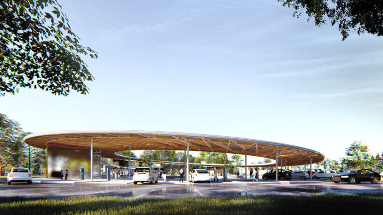 architects imagine the electric fueling station of the future as ...