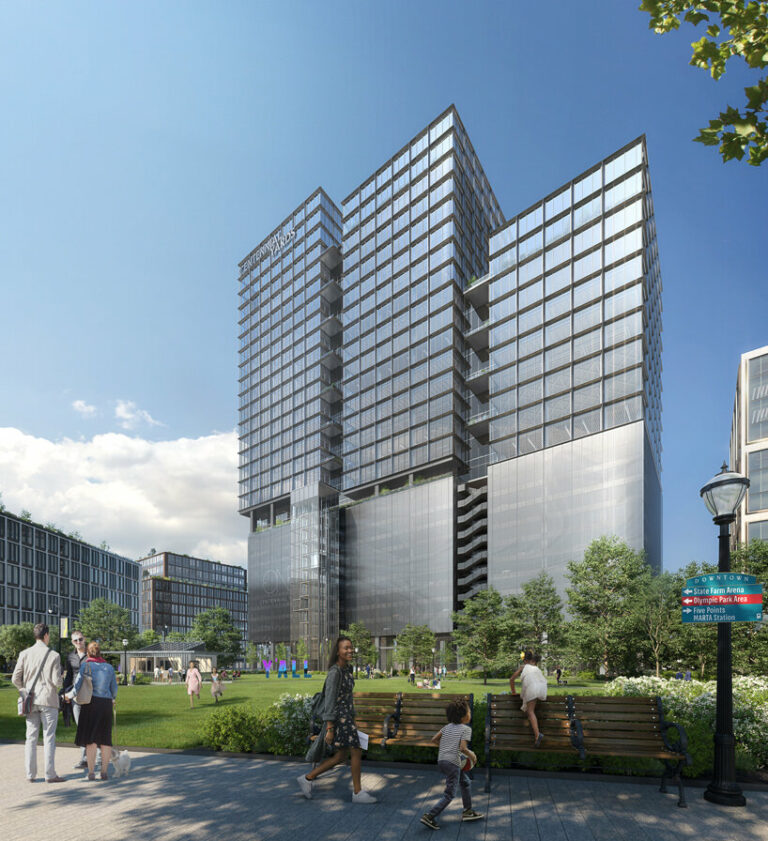 SOM designs the first tower for foster + partners' atlanta megaproject