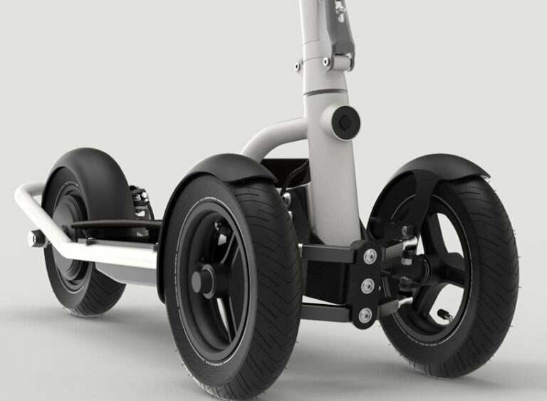e-scooter TAITO has three wheels and a bamboo platform built to ride ...