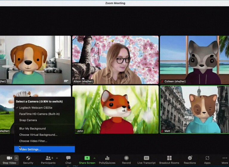 zoom launches ‘avatars’ so users can be a virtual animal in meetings