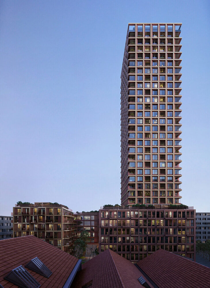 world's tallest timber tower will soon rise 100 meters in switzerland
