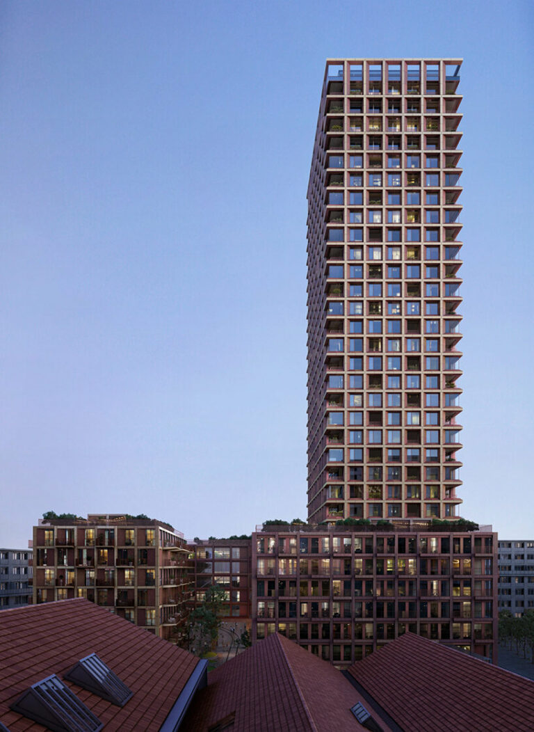 world's tallest timber tower will soon rise 100 meters in switzerland