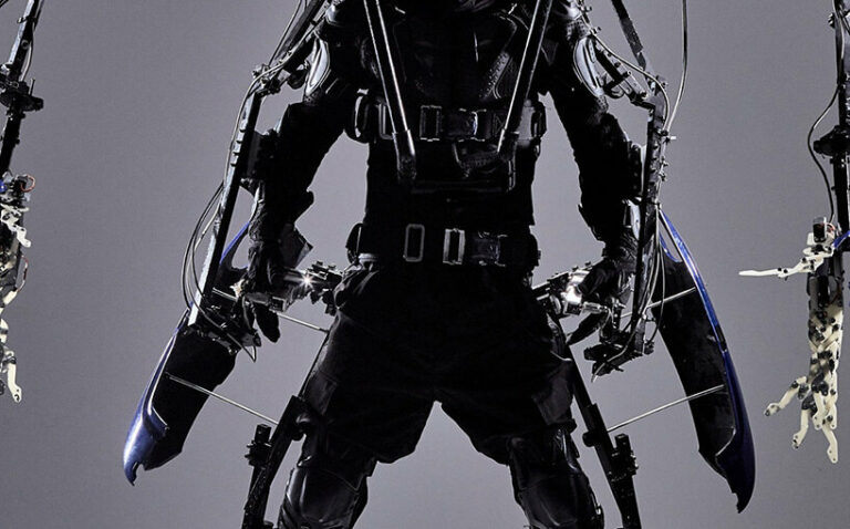 arrive by skeletonics is a 9-feet-tall kinetic exoskeleton