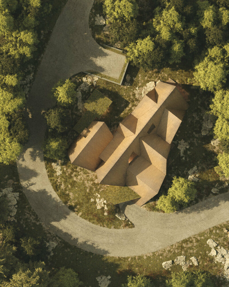 noa* shapes colorado villa for 3 generations as 30-m-long triangular prism