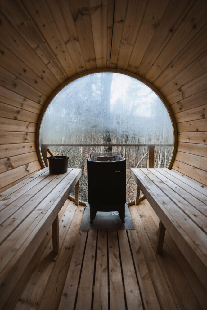 the hygge box hop is a remote airbnb retreat made from shipping containers