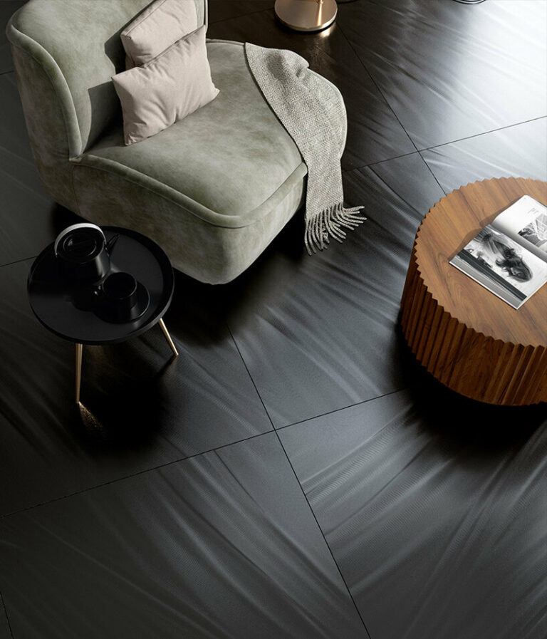 ceramic falls like silk with iris ceramica group's luce collection