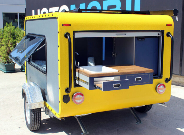 under 400kgs mini-caravan can be towed anywhere and accommodate three ...