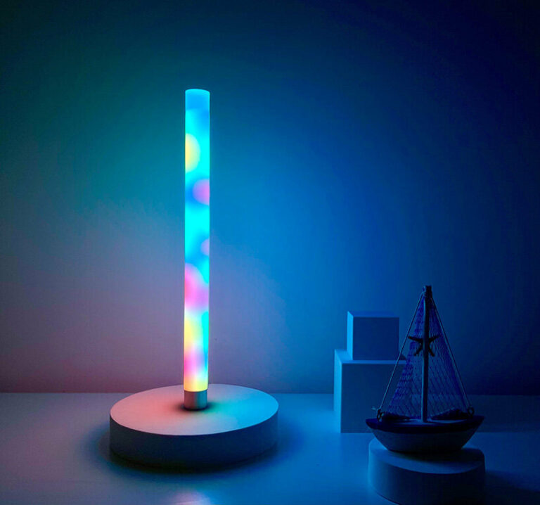 moonside neon lighthouse builds LED smart lamp with 16 million colors