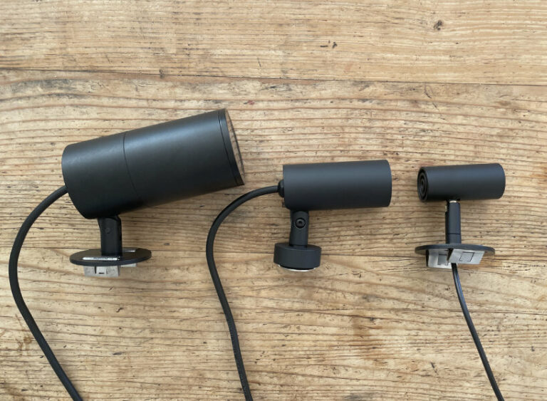 CCTV-shaped tube lights by 'quick lighting' can be strapped to trees