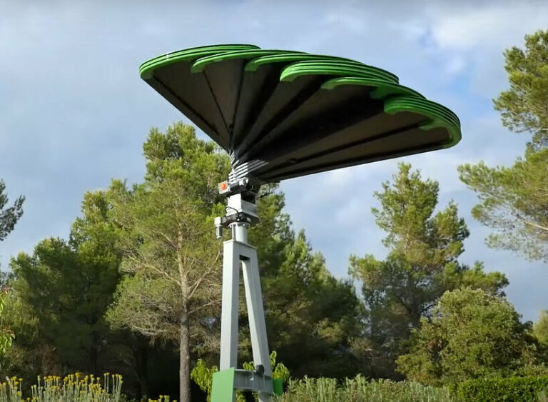 self-cleaning sunflower solar panels generate up to 40% more power