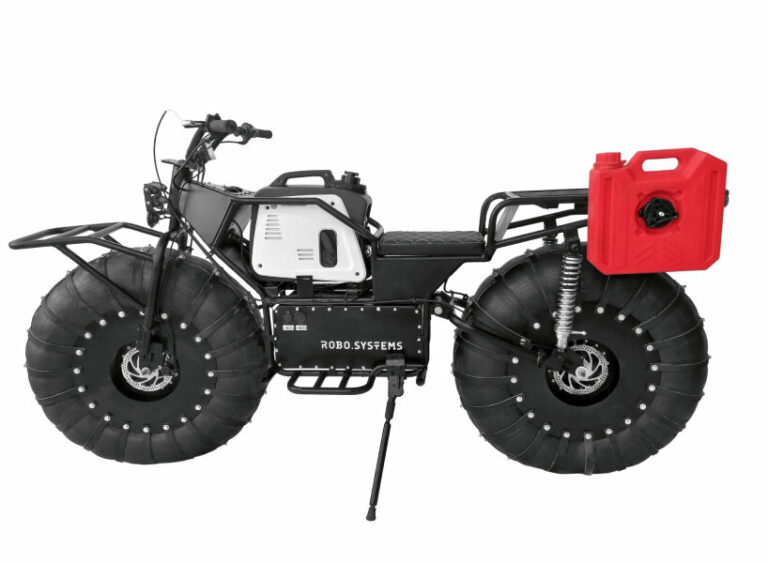 electric 2x2 ultra bike rides off-road with minimal energy consumption