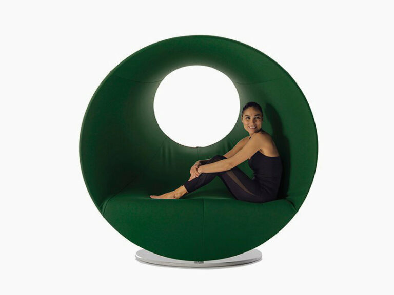 emanuele magini's cone-shaped chair doubles as comfortable bed