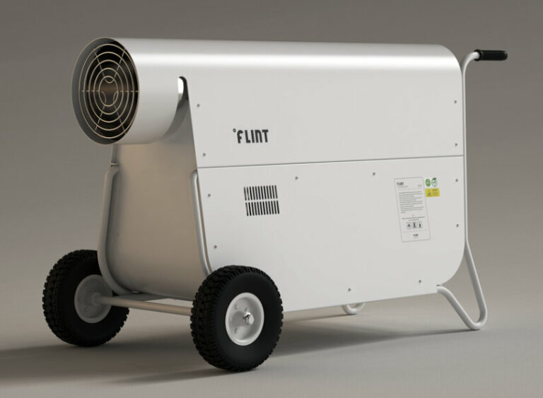 eco-friendly ‘flint bioheater’ uses cooking oil as fuel to release heat