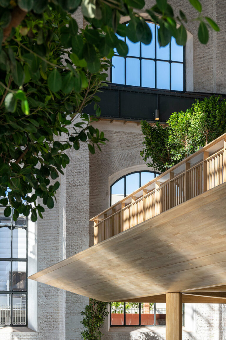foster + partners installs demountable timber structure in old madrid ...