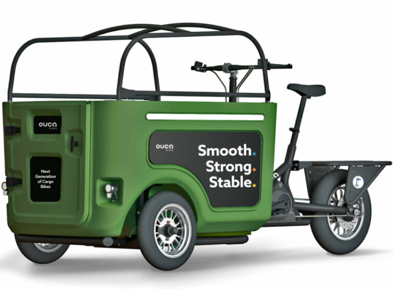 'ouca' cargo bikes can transport goods up to 180 kilos and double as a ...