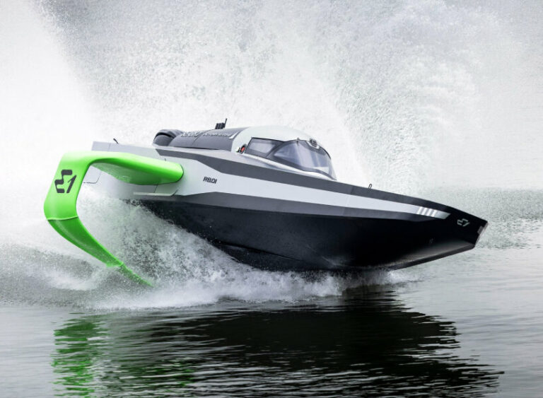 all-electric ‘racebird’ is a flying racing boat with cooling and ...