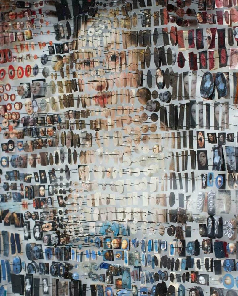 michael mapes forms dismantled portraits reinterpreting famous paintings