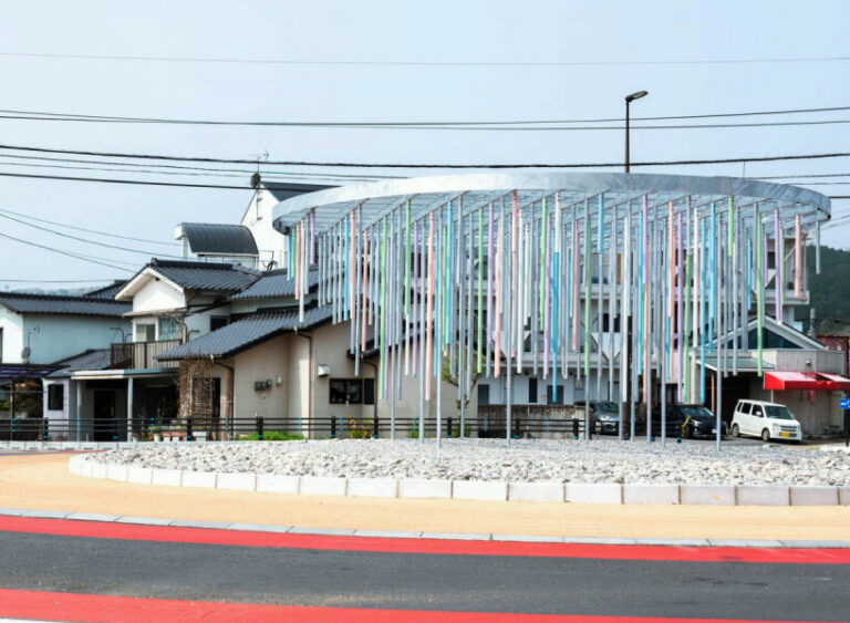 roundabout installation by takao shiotsuka atelier drips like paint via ...