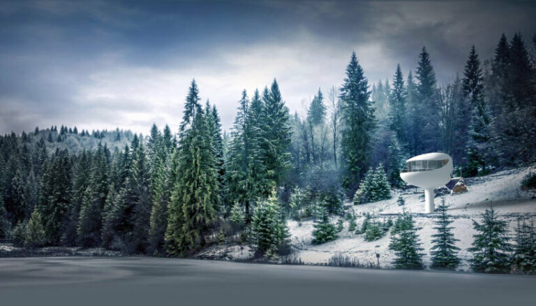 seashell-shaped floating pods offer deluxe residence in nature and on ...