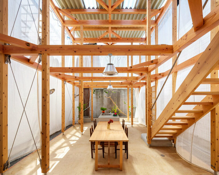 'ACB living' shared office space by lighthouse in nagasaki, japan