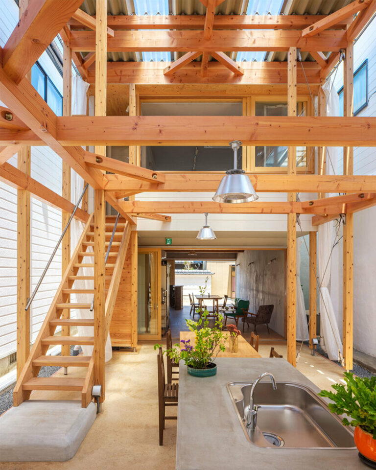 'ACB living' shared office space by lighthouse in nagasaki, japan