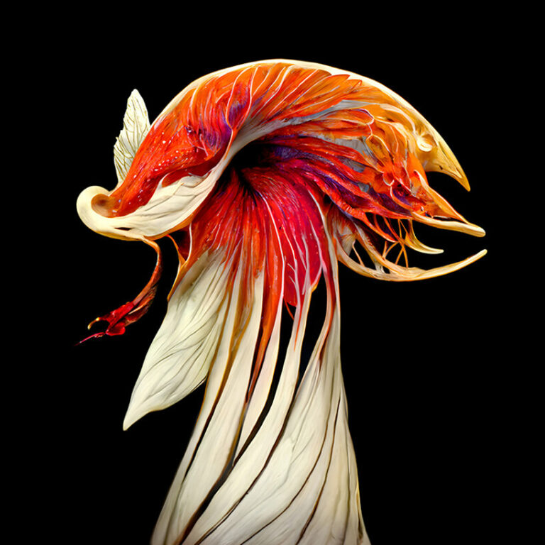 meet soheil hosseini's mesmerizing, AI-generated bird creatures