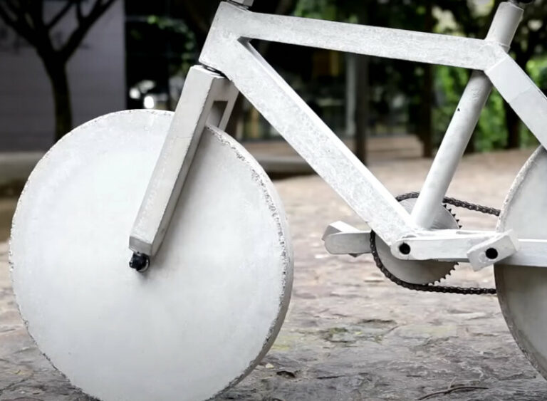 it took 2 months to construct this functional concrete bike from old ...