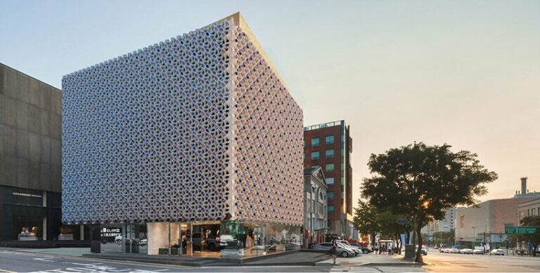 cookfox and buro happold design bee-friendly terracotta façade