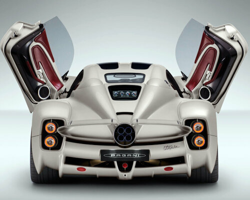 pagani debuts open-air speedster huayra codalunga with sculptures