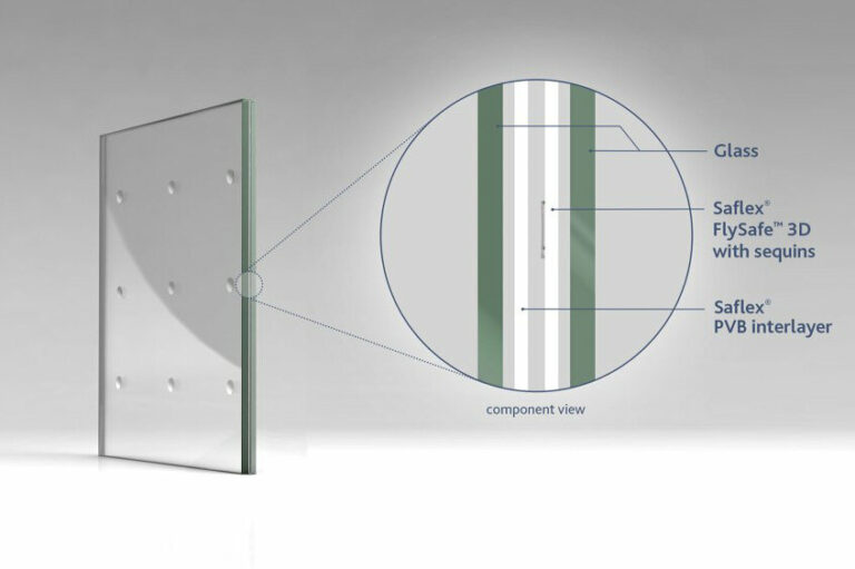 saflex® launches bird-friendly glass flysafe™ fitted with 3D sequins