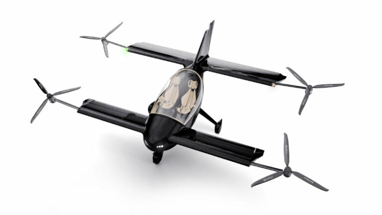 eVTOL ‘axe by skyfly’ trades rotating wings for 70 KW motors with 280 KW peak power
