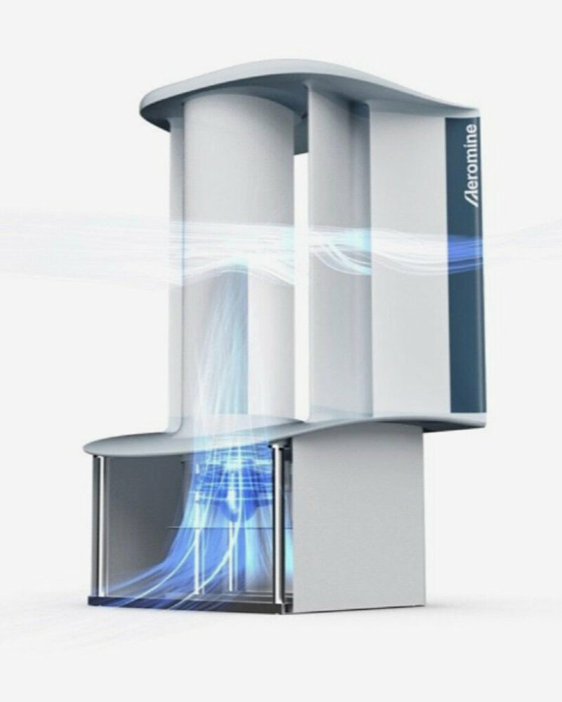aeromine rooftop wind system generates 50% more energy