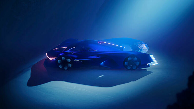 alpine's hydrogen-powered concept car nestles its driver in transparent ...