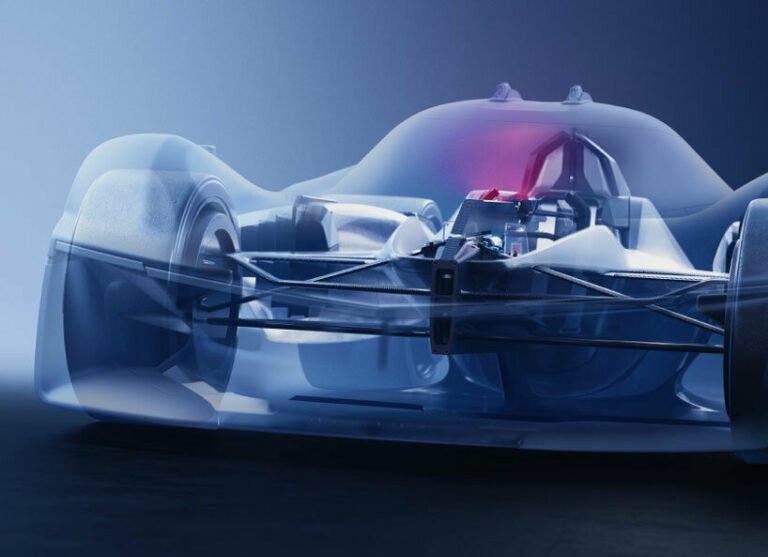 alpine's hydrogen-powered concept car nestles its driver in transparent ...