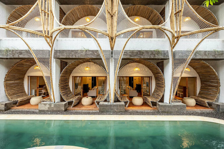 hotel in bali introduces co-living bamboo space for digital nomads