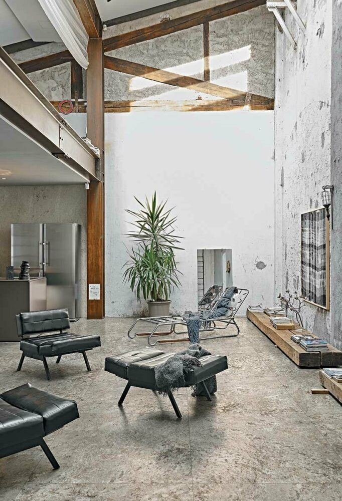 florim reinterprets rare glittering granite through plimatech collection