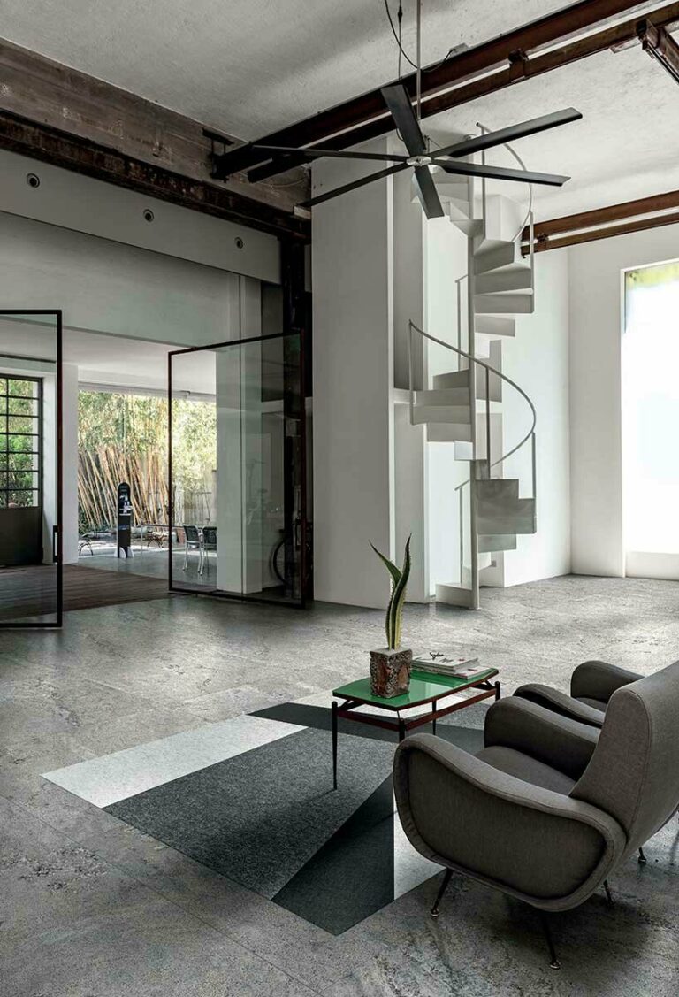 florim reinterprets rare glittering granite through plimatech collection