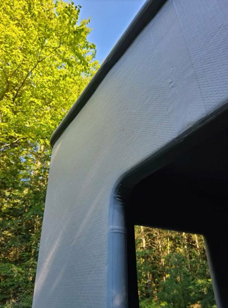 automatic construction inflates concrete homes, just like balloons