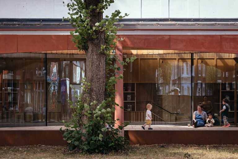 studio weave adds timber extension to london's lea bridge library