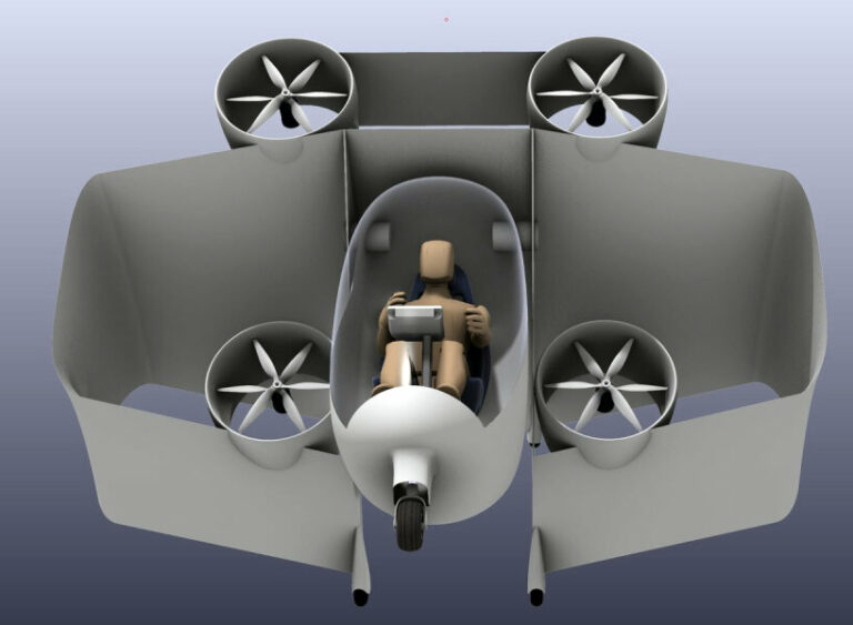 easy-to-fly, concept VTOL 'mad bat' cruises fast in air with quad ...