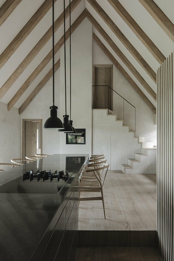 thatched brick 'nieby crofters cottage' revived with glass renovation